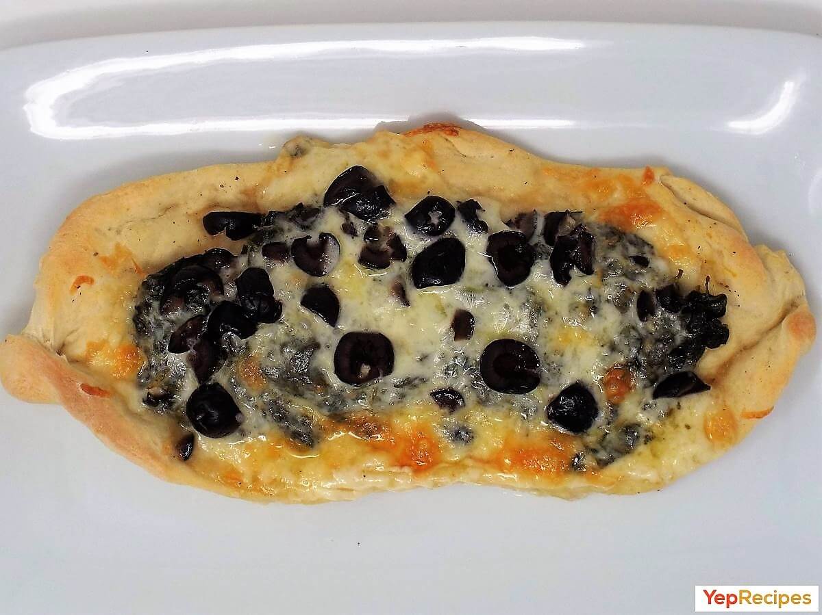 Spinach and Black Olive Pide Recipe | YepRecipes