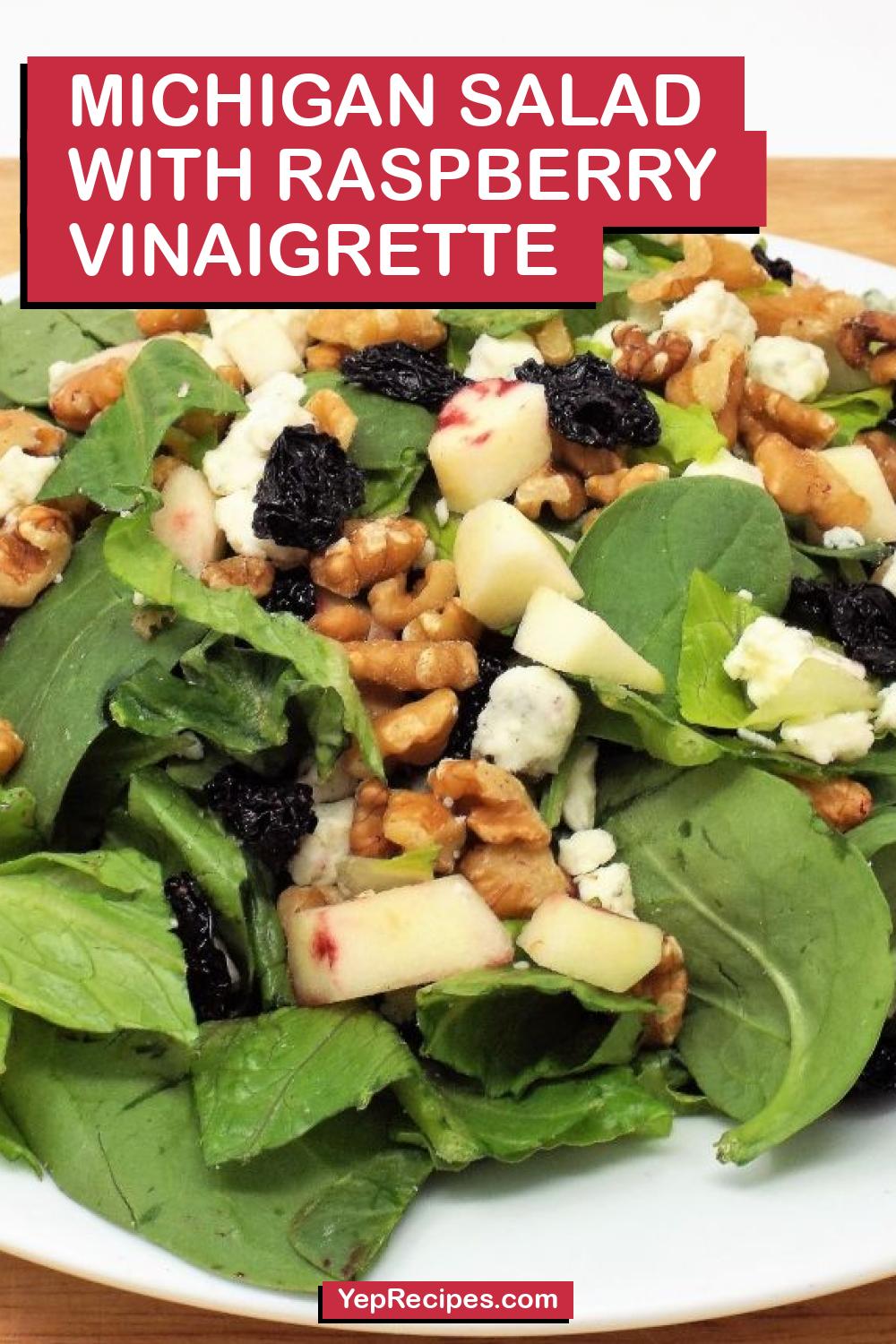 Michigan Salad with Raspberry Vinaigrette Recipe | YepRecipes