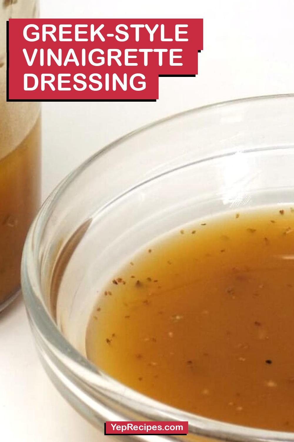 Greek-Style Vinaigrette Dressing Recipe | YepRecipes