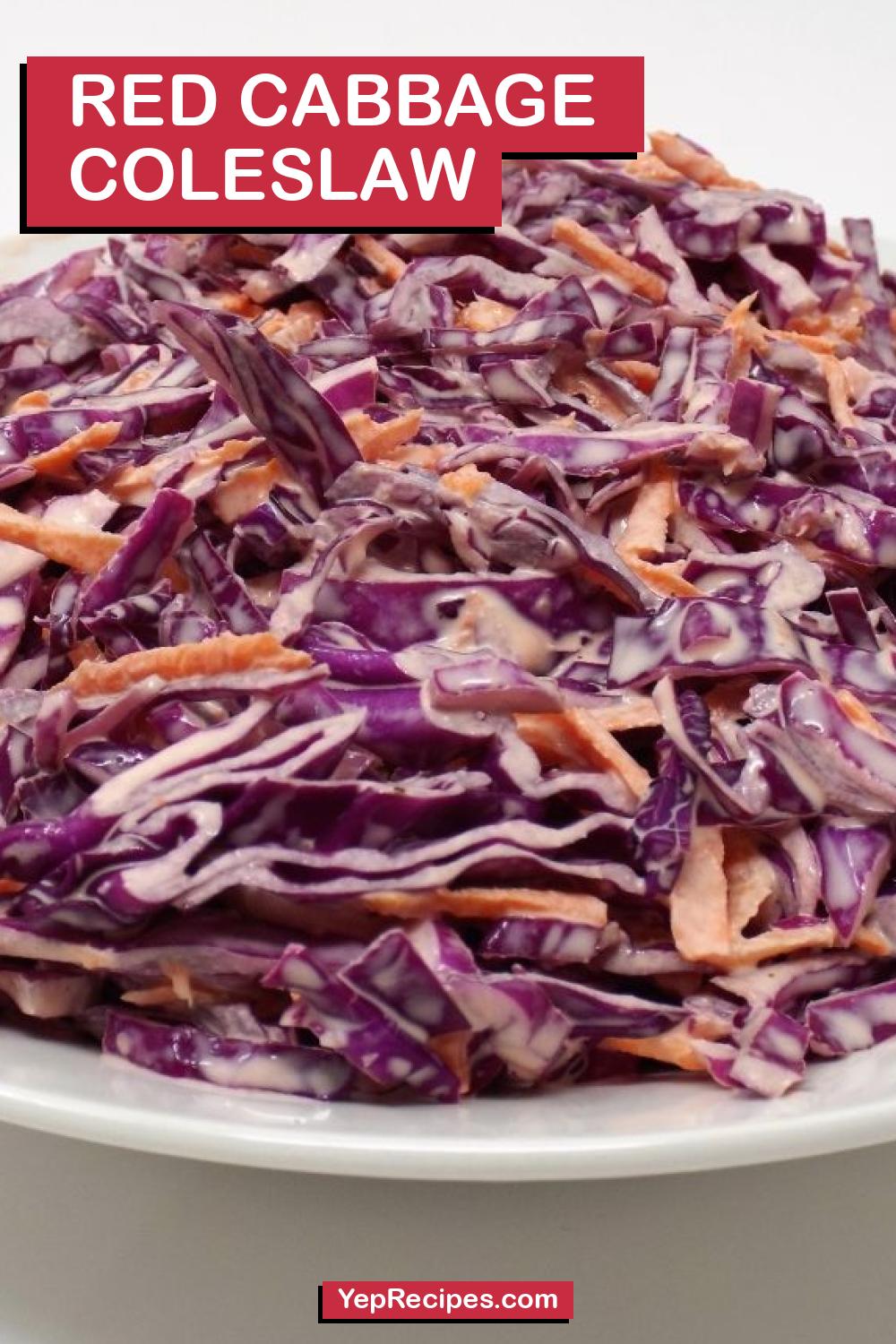 Red Cabbage Coleslaw Recipe | YepRecipes