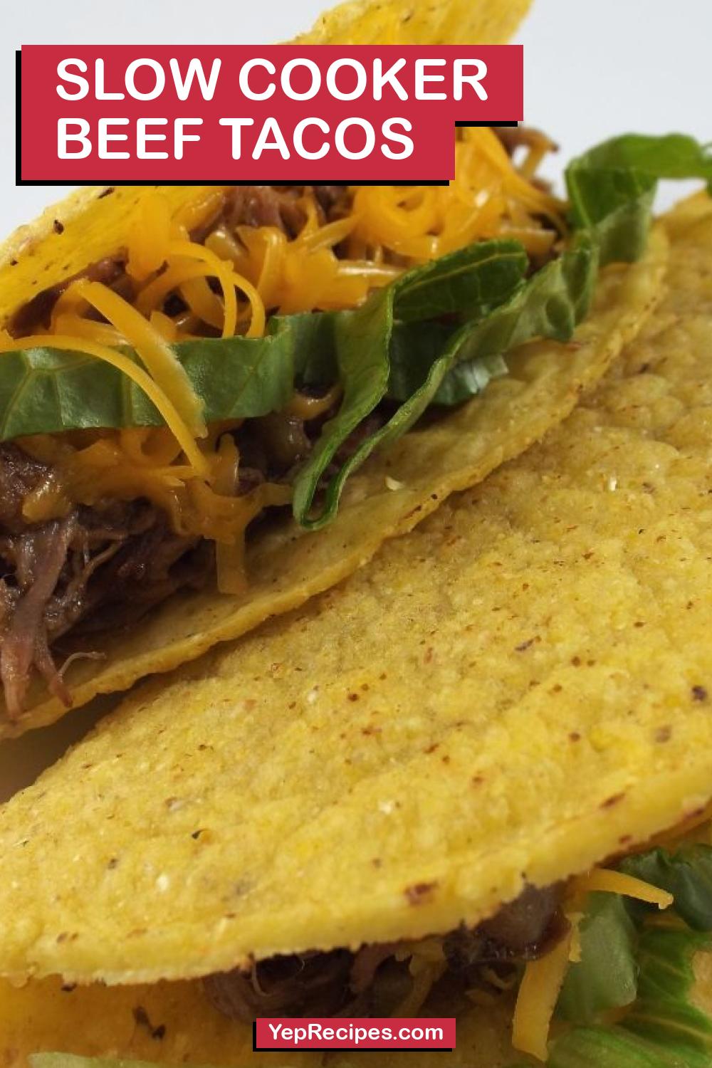 Slow Cooker Beef Tacos Recipe | YepRecipes